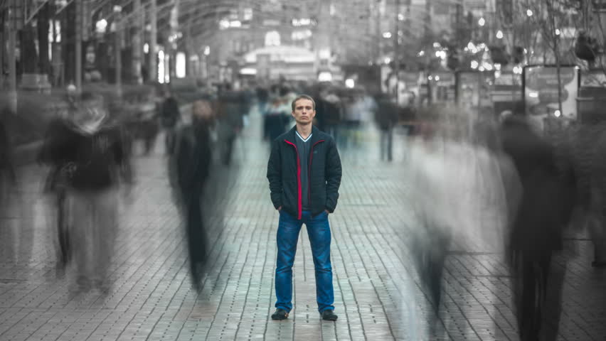 The Man Stand In The Crowd Stream - Original Time Lapse Video With ... The Man Stand In The Crowd Stream - Original Time Lapse Video With ...