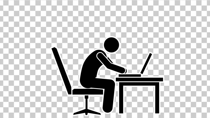 Cartoon Stick Figure Nice Work Happy Job With Alpha Matte Varastovideo ...