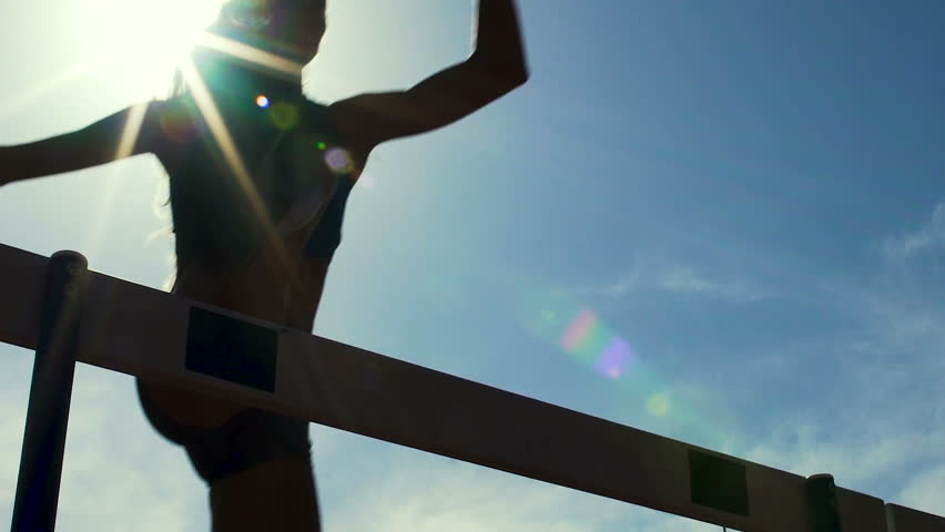 Girl Easily Overcoming Obstacles in Stock Footage Video (100% Royalty ...