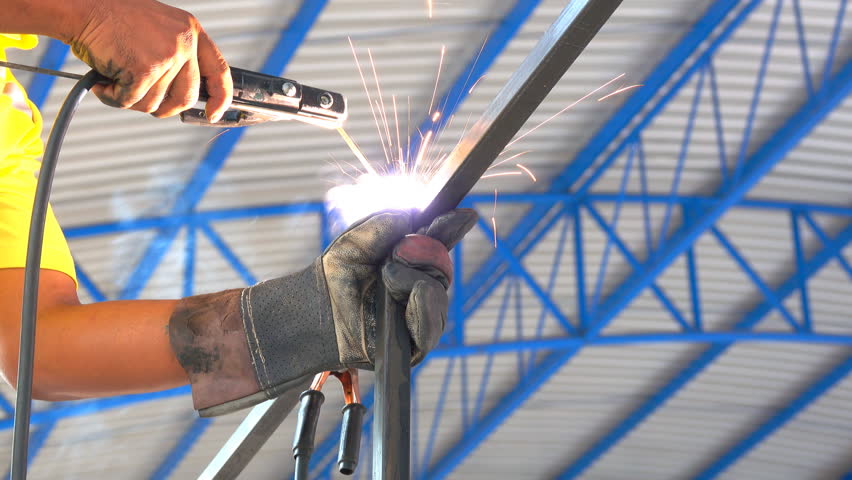 Welding Arc Iron Structure of Stock Footage Video (100% Royalty-free ...