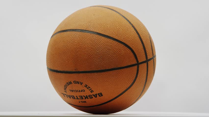 Basketball Rotating Slowly On a Stock Footage Video (100% Royalty-free ...