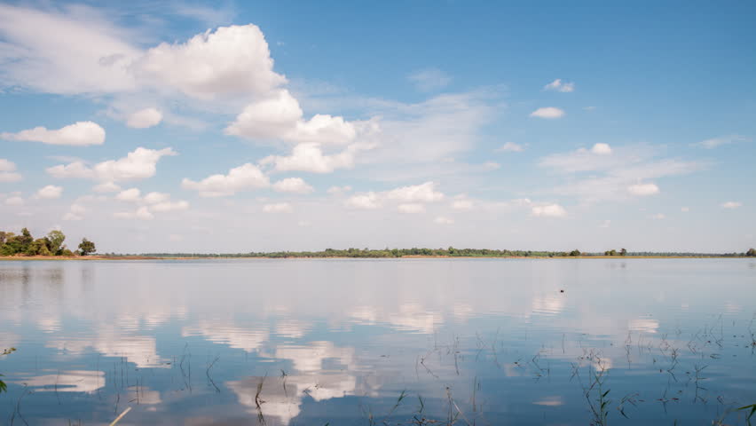Scenery with lake reflections with clouds in the sky image - Free stock ...