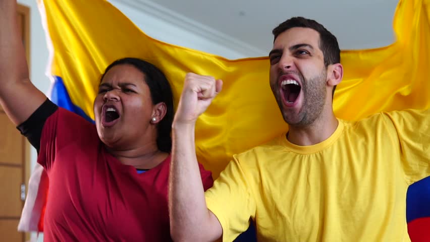 Colombian Friends Celebrating with National Video de stock (totalmente ...