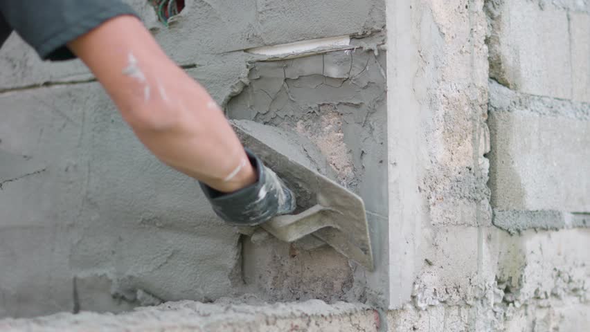 Worker Labor Building Wall and Stock Footage Video (100% Royalty-free ...