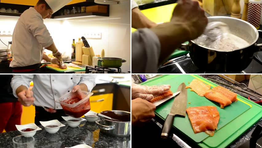 4K Compilation (montage) - Chefs Prepare Food (meals) In Restaurant ...
