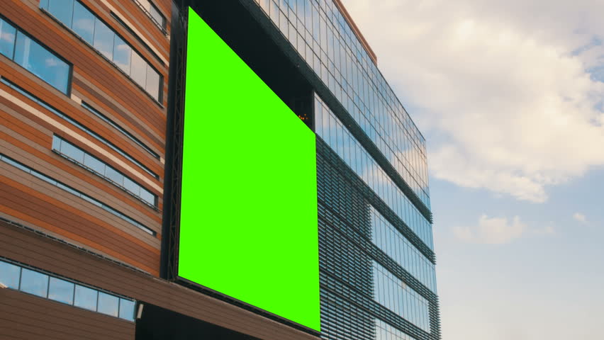 Green Screen Billboard or Large Stock Footage Video (100% Royalty-free ...