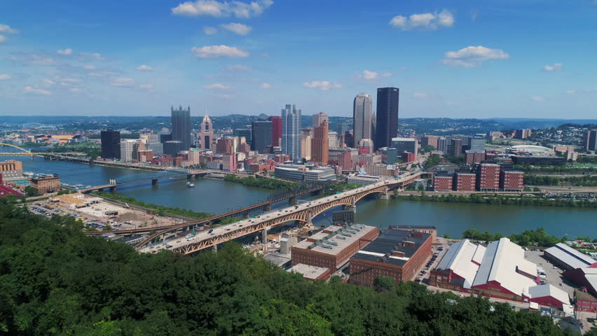 River landscape and Cityscape in Pittsburgh, Pennsylvania image - Free ...