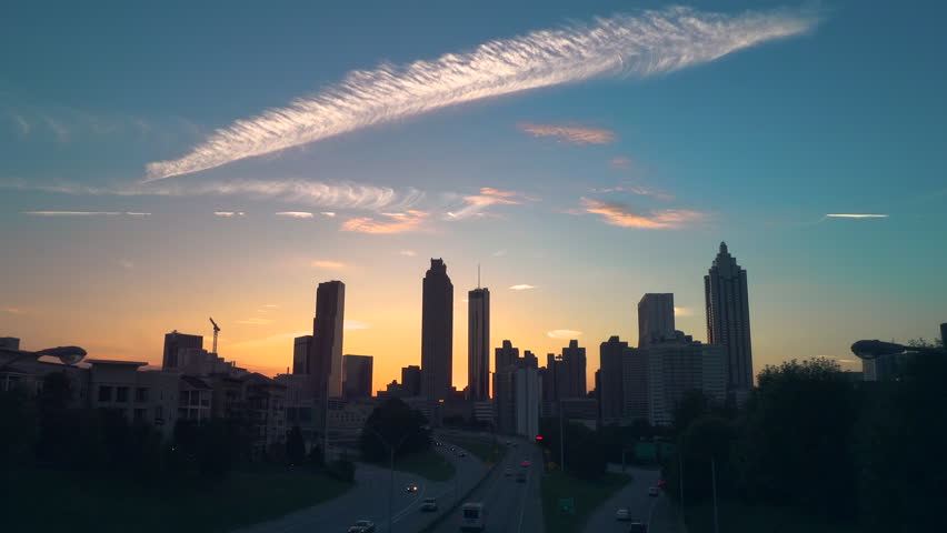 Skyline and sky towers with highways in Atlanta, Georgia image - Free ...