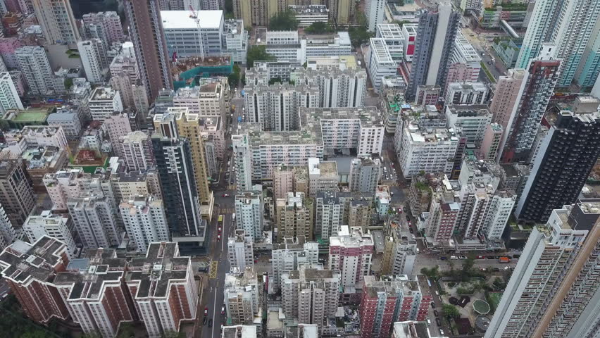 Fly Over Above Urban City Stock Footage Video (100% Royalty-free ...