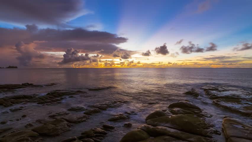 Beautiful Golden Sunset Time Lapse Stock Footage Video (100% Royalty ...