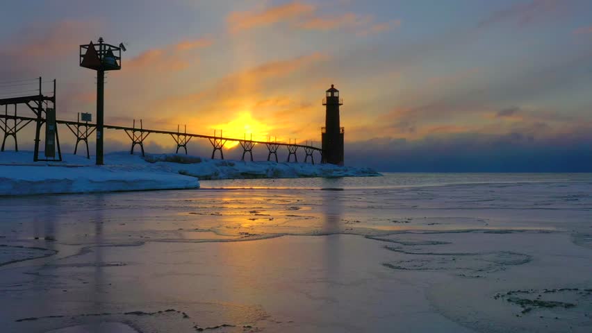 Beautiful Sunset at Algoma, Wisconsin image - Free stock photo - Public ...