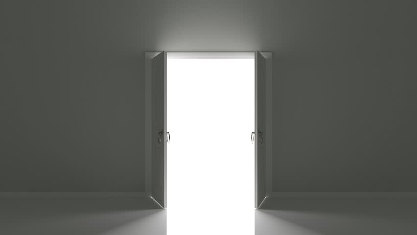 Double Doors Open. Animation with Stock Footage Video (100% Royalty ...