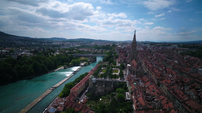 Aerial View of the Old City in Bern, Switzerland image - Free stock ...