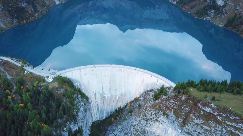 Water Dam and Reservoir Lake Stock Footage Video (100% Royalty-free ...