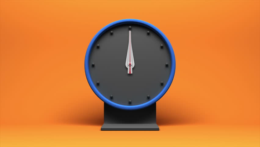 Stock video of timelapse of a blue animated clock | 10302845 | Shutterstock