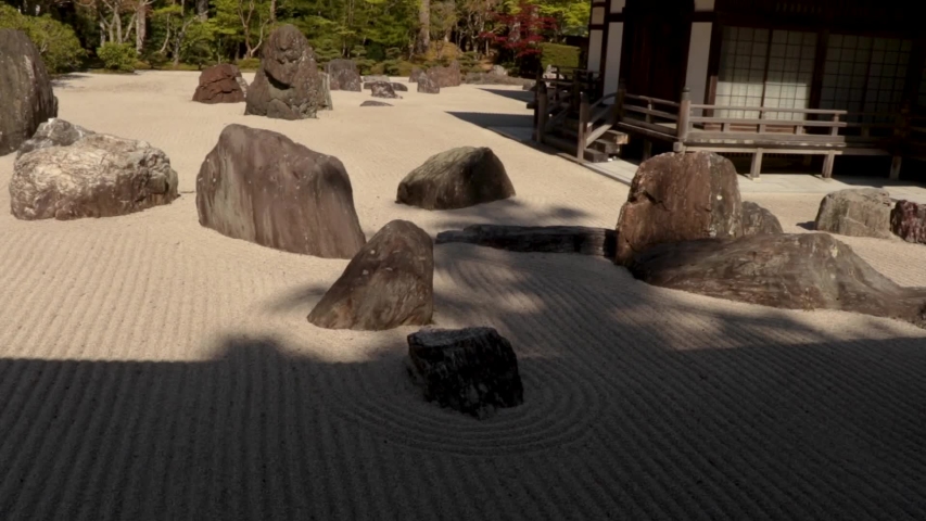 Japanese Zen Rock Garden and Stock Footage Video (100% Royalty-free ...