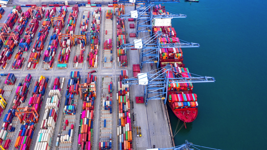 Shenzhen Harbor and industrial aerial view image - Free stock photo ...