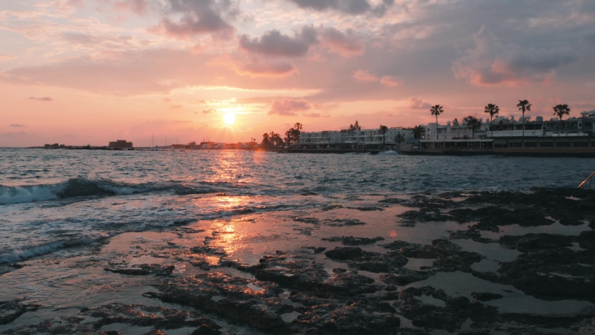 Sunset on the beach in Cyprus image - Free stock photo - Public Domain ...