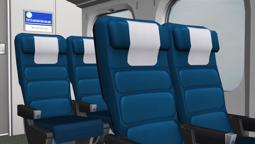 Close-up Of Modern Train,train Compartments Passenger Seat. Stock ...