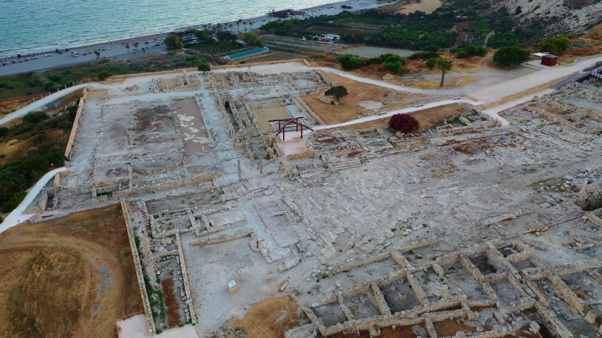 Landscape of the coast with ruins in Cyprus image - Free stock photo ...