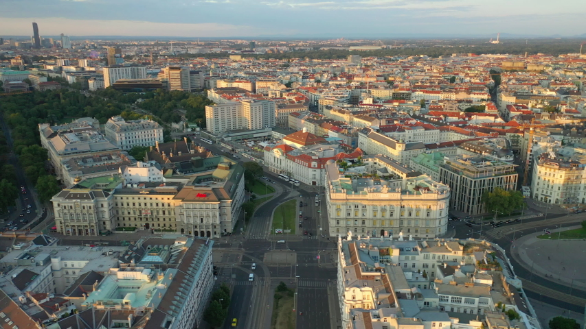 Street View with buildings and road in Vienna, Austria image - Free ...