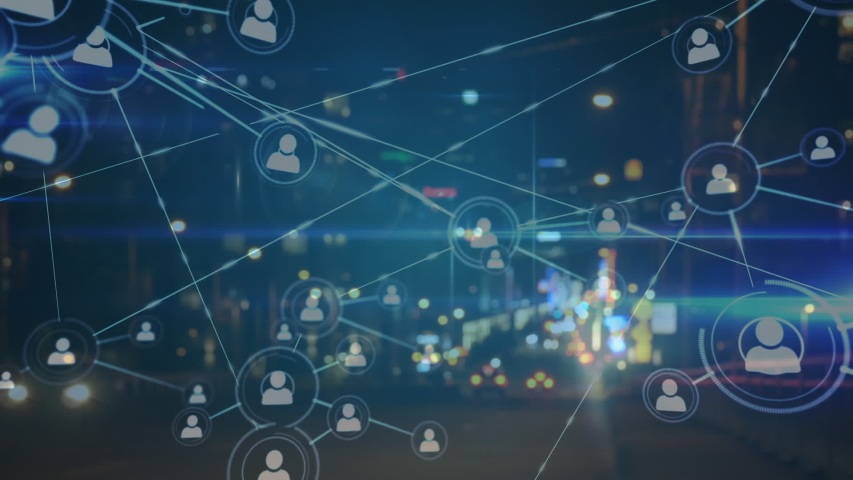 Animation of Network of Connecting Stock Footage Video (100% Royalty ...