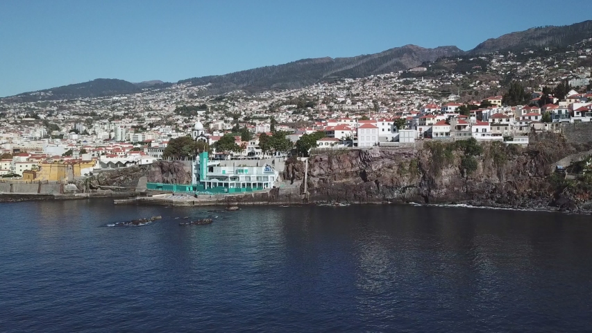 Funchal, Madeira Island, Portugal city and mountains image - Free stock ...