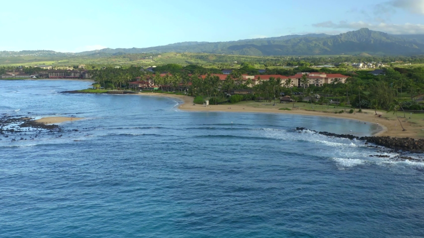 Poipu Beach landscape in Poipu, Hawaii image - Free stock photo ...
