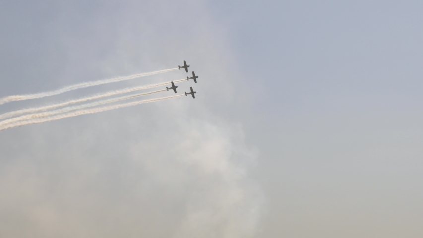 Four jets flying in formation image - Free stock photo - Public Domain ...