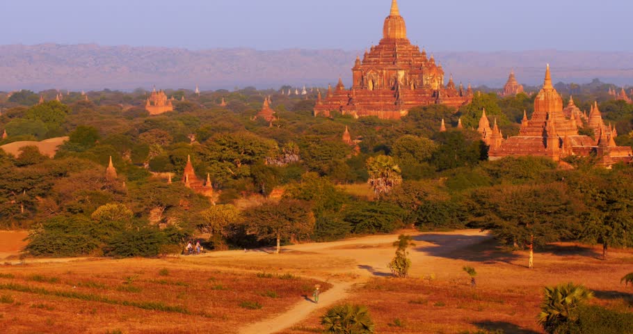City Of Bagan View At Bagan Old Ancient Temple In Bagan Myanmar , Asia ...