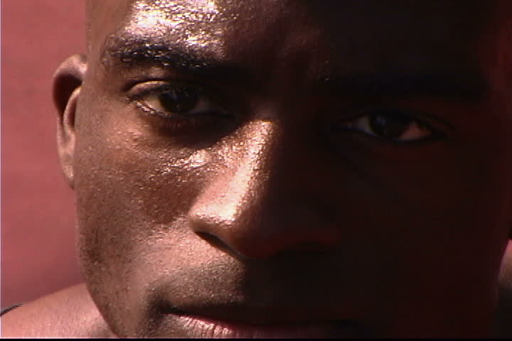 Close Up Of A Nervous, Agitated Man Sweating Stock Footage Video ...