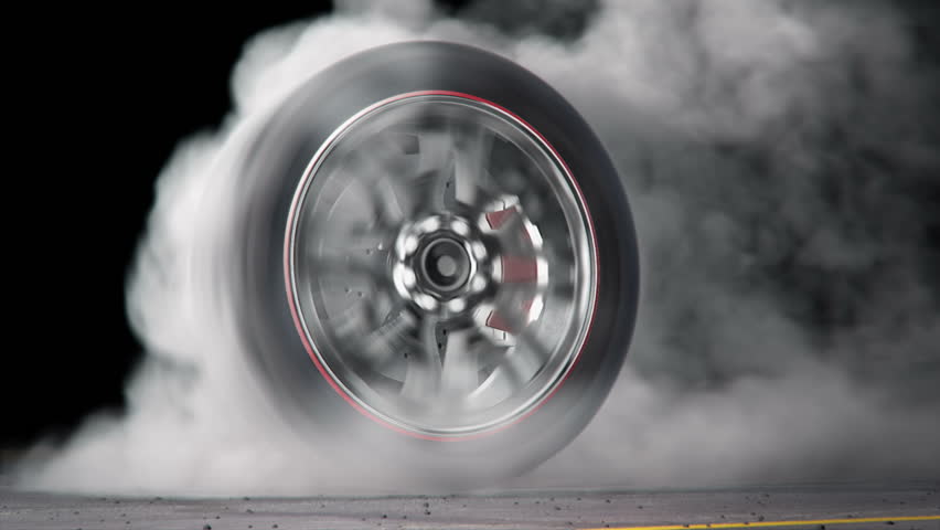 Extreme Tire Burnout On Asphalt, Lots Of Smoke & Heat Seamless Loop, HD ...