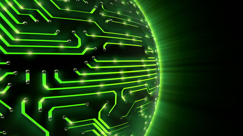 Green Electronic Hi-tech Tree. Seamless Loop Starting At 5.00 Stock ...