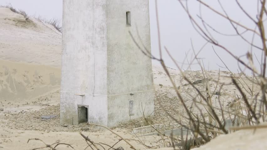 Stock video of lighthouse rubjerg knude fyr, hjorring, denmark ...