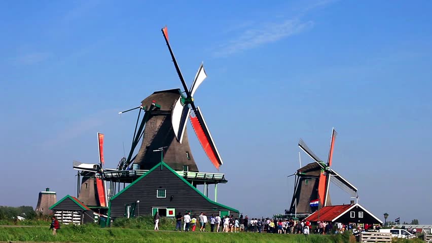 Classic Dutch Windmill at Famous Stock Footage Video (100% Royalty-free ...