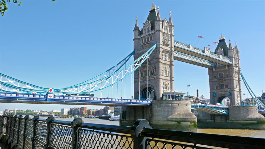 Famous English Drawbridge Landmark Tower Bridge London Skyline England ...