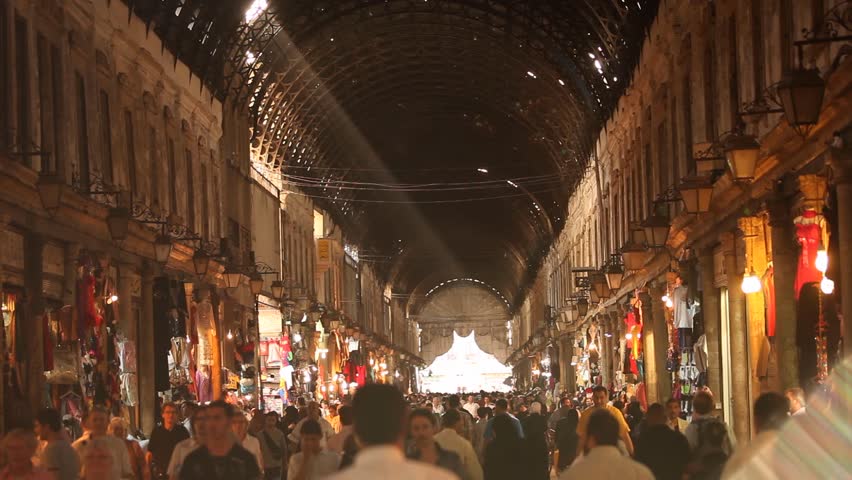 DAMASCUS, SYRIA : SEPTEMBER, 2010 - Grand Bazaar Of Damascus. Inside ...