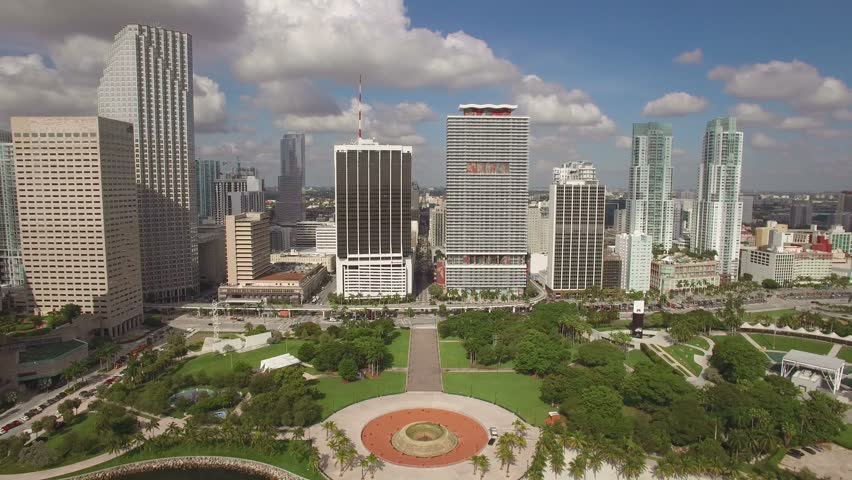 MIAMI, FL - SEPTEMBER 2: Aerial Panoramic Video Of The Maritime Port Of ...