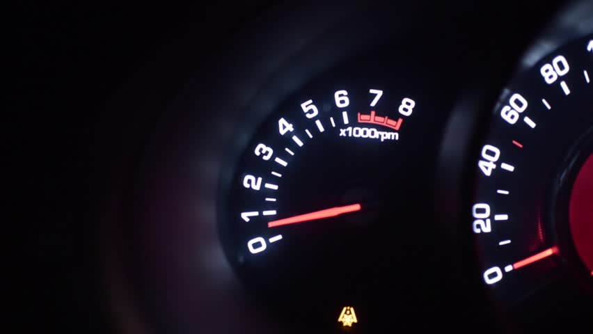 Speedometer, HD. 3D Animated Accelerating To 200 Mph. Reflections From ...