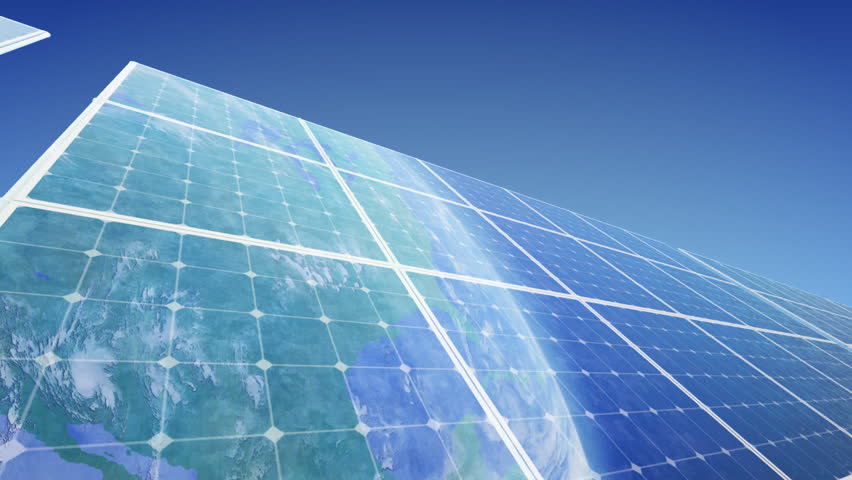 Solar Panels and the Earth. Stock Footage Video (100% Royalty-free ...