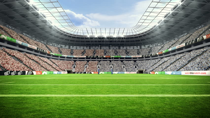 Stock video of view of a rugby stadium with | 12447665 | Shutterstock