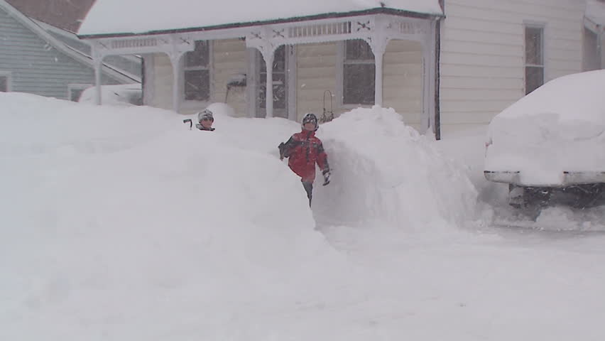 Ontario, Canada December 2013 Blizzard Snow Wind And Cold Weather In ...