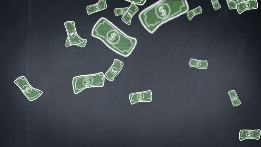 Digital Animation Of Raining Money Stock Footage Video 10328645 ...