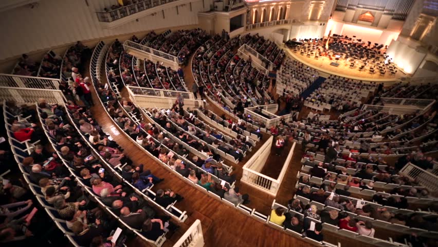 People Listen To Concert Of Classical Music, Time Lapse Stock Footage ...