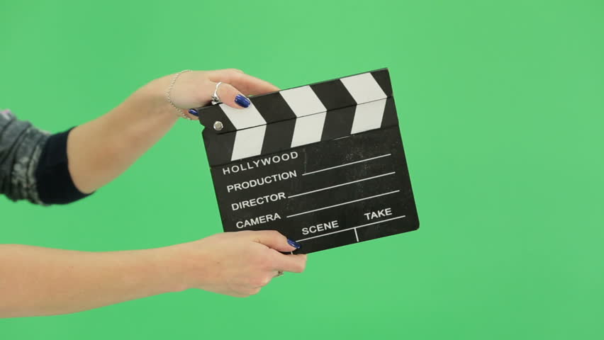 A Motion Picture Clapboard, Also Called A Slate, With Hands Snapping ...