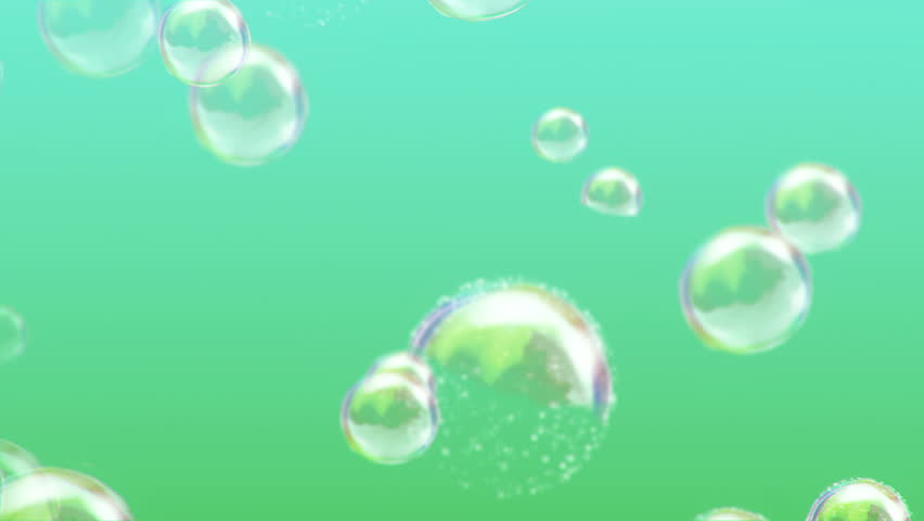 Animation Flying Of Soap Bubbles On Colorful Background. Animation Of ...