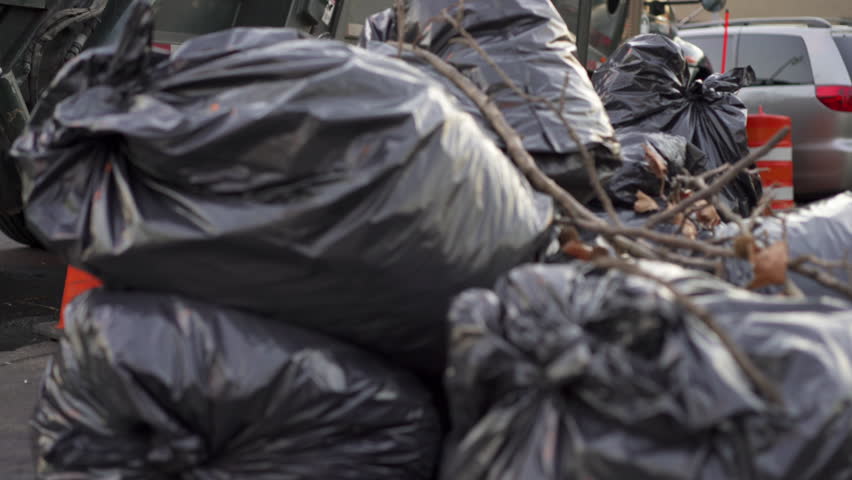 Gross Trash In A Trash Bag Stock Footage Video 8243758 | Shutterstock