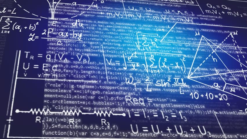 Digital Code with Formulas Stock Footage Video (100% Royalty-free ...