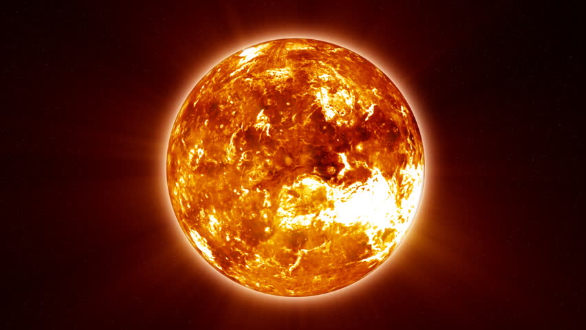 Sun Surface With Solar Flares. Abstract Scientific Background. Stock ...