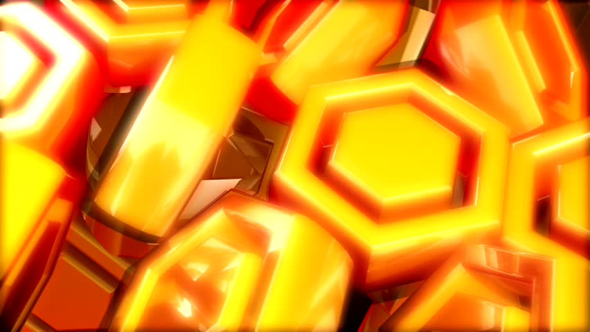 Yellow Spinning Heptagons Stock Footage Video (100% Royalty-free ...